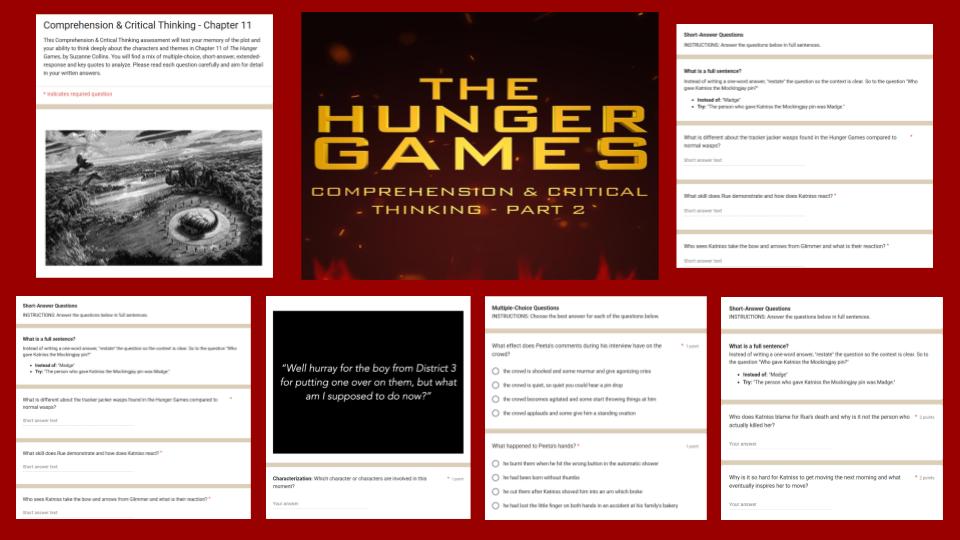 Comprehension & Critical Thinking - Part 2 in The Hunger Games ...