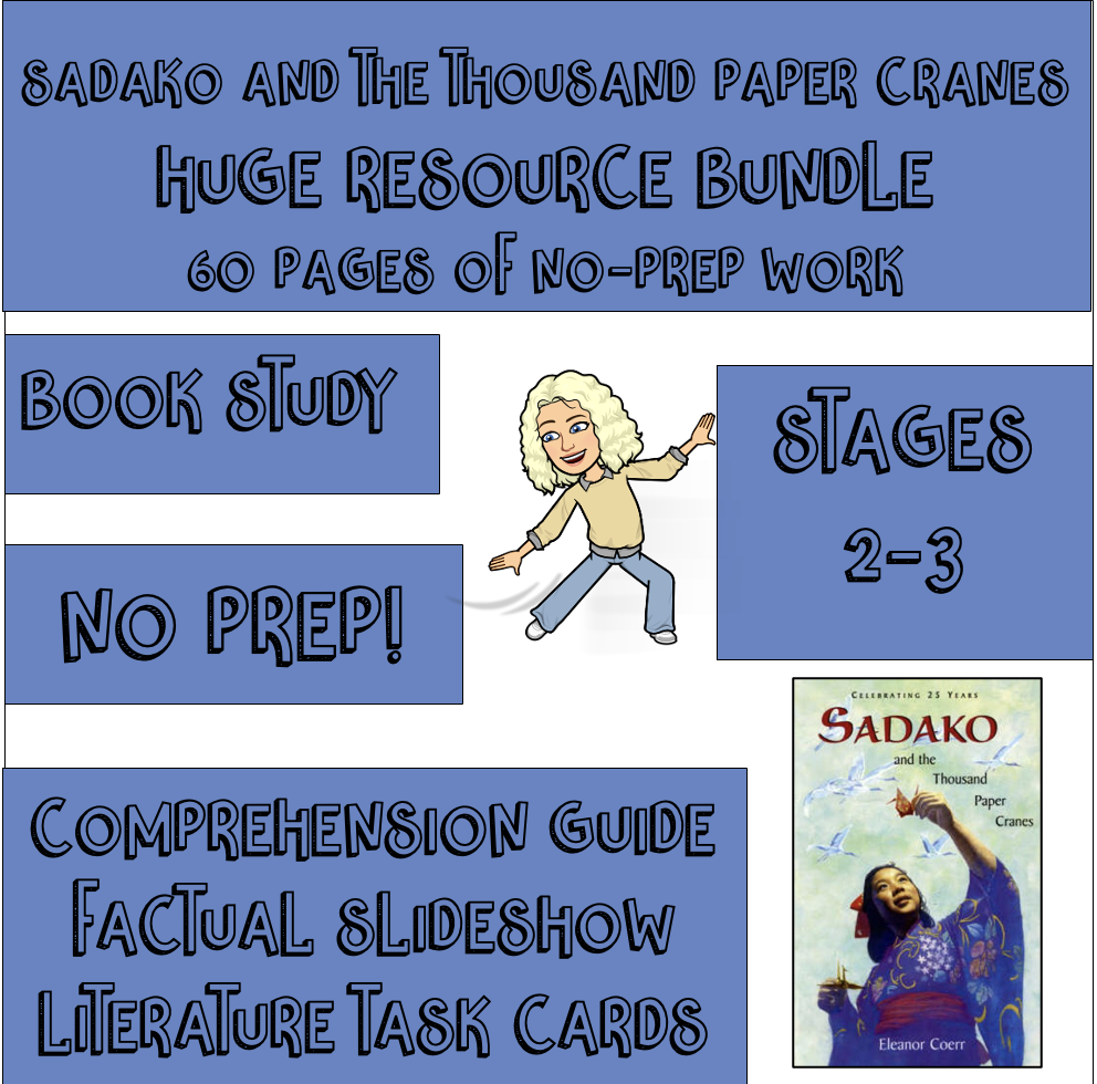HUGE Resource Bundle - Sadako & the Thousand Paper Cranes - Workbook ...