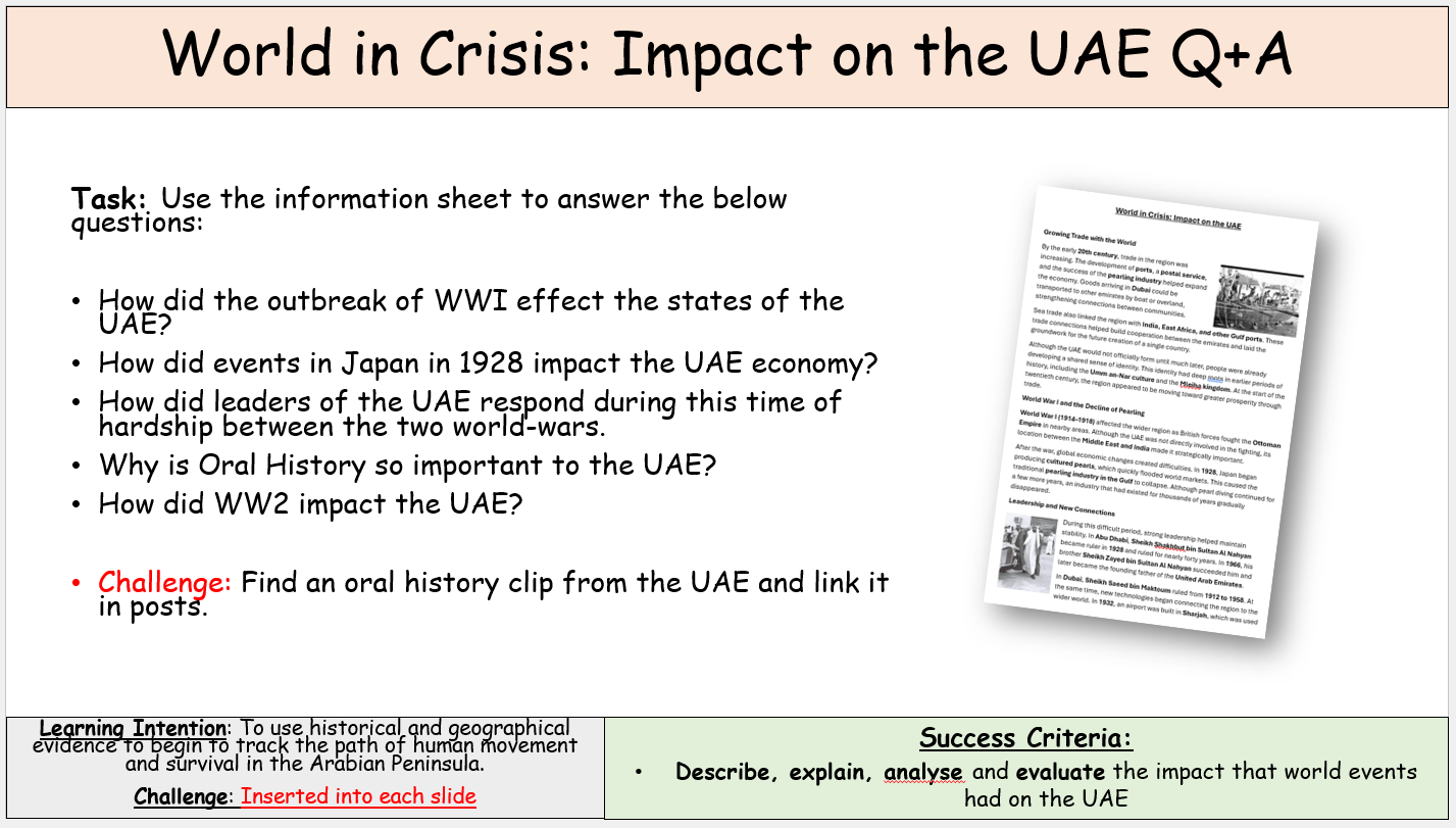 UAE Social Studies/MSC Trucial States | Teaching Resources