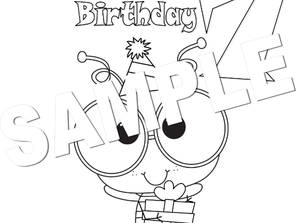 Birthday Cards To Colour Age 7 Teaching Resources