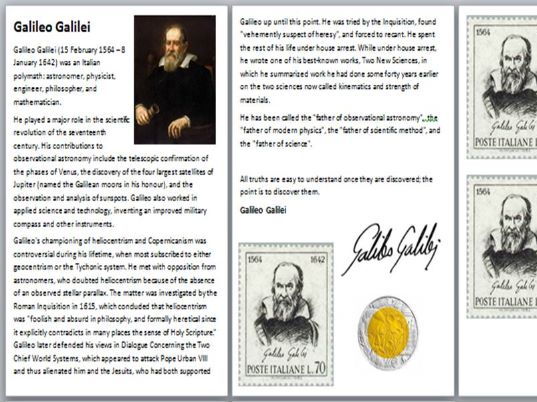 Galileo Galilei Activity Pack | Teaching Resources