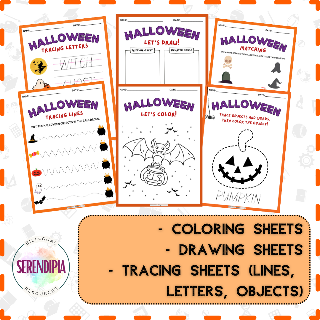 Halloween Printable Activities ESL | Halloween Vocabulary Worksheets ...