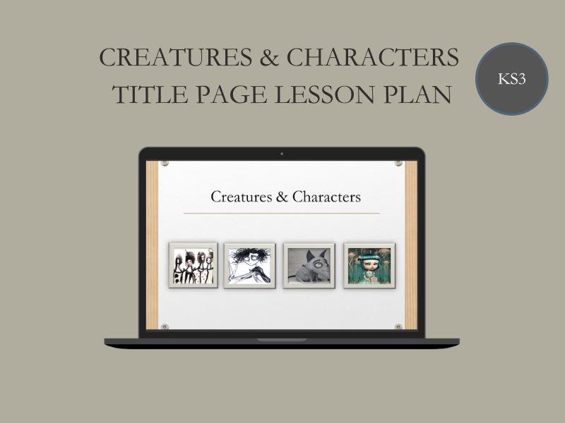 Creatures & Characters KS3 'Sketchbook Title Page' Task | Teaching ...
