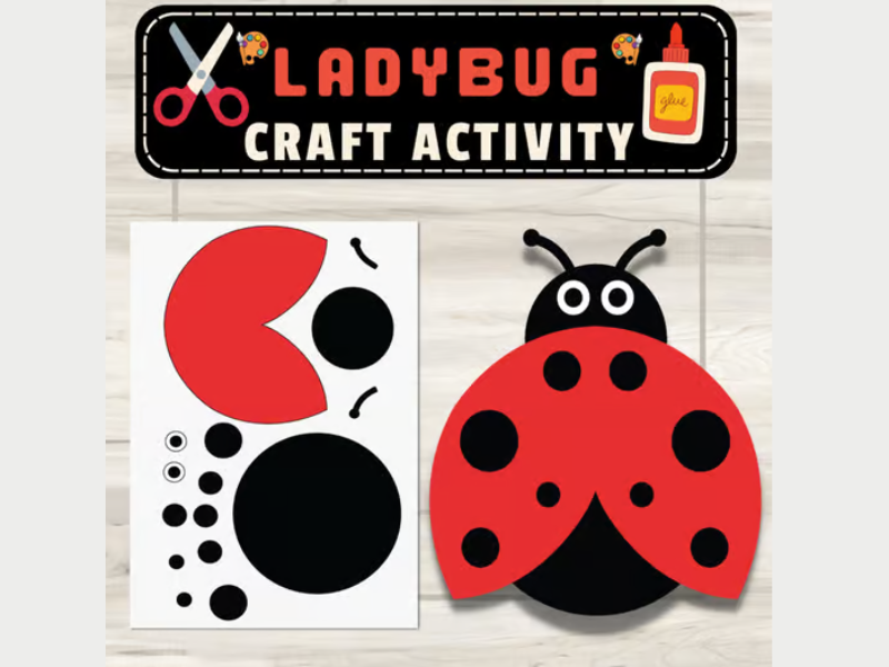 Ladybug Craft Cut & Paste Activity: Spring March Crafts Activities ...