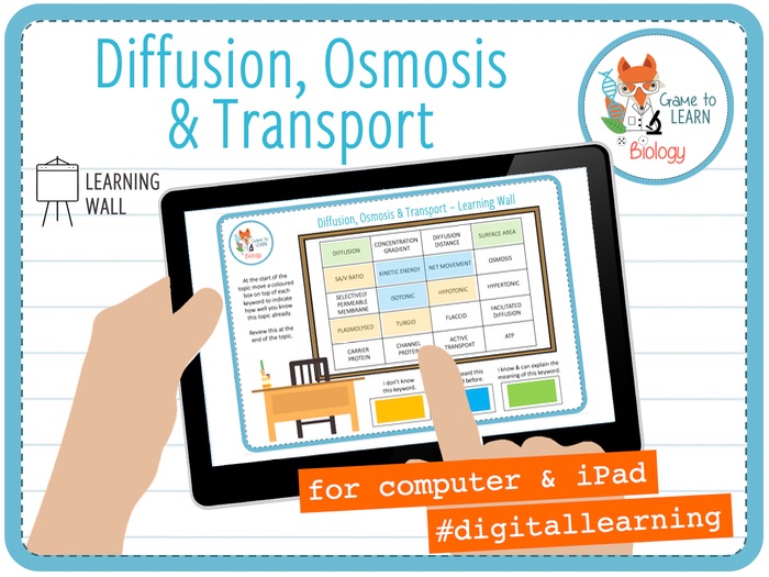 Diffusion, Osmosis & Transport - Digital Learning Wall (KS4) | Teaching ...