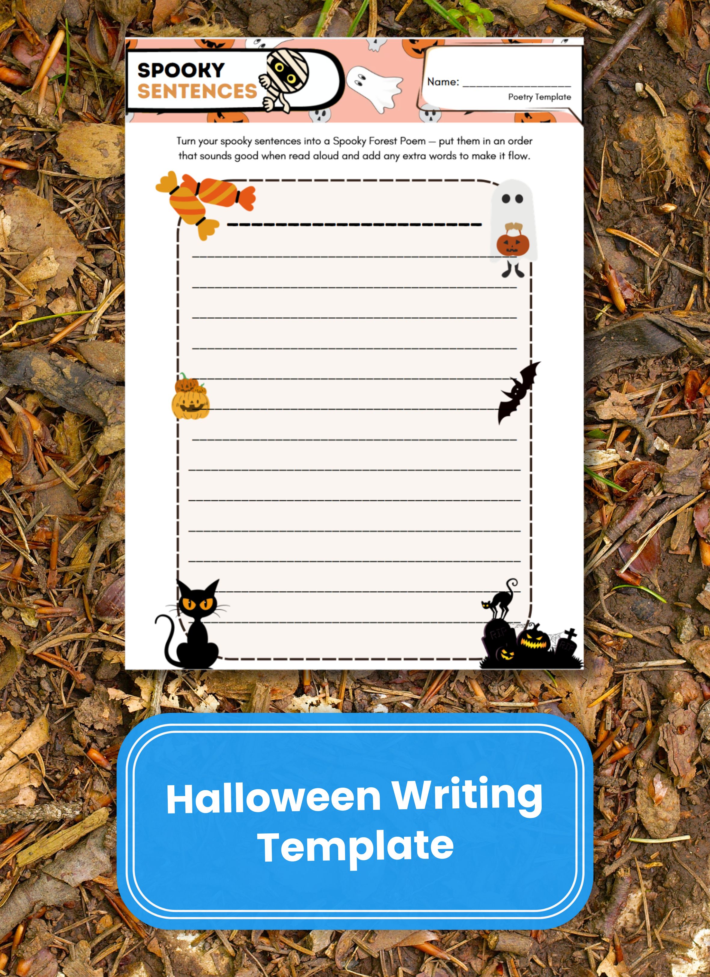 Spooky Sentences – Outdoor Halloween Writing Activity | Teaching Resources