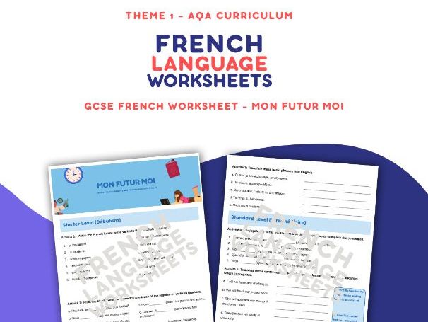 Mon Futur Moi GCSE Worksheet (AQA Theme 1) | Teaching Resources