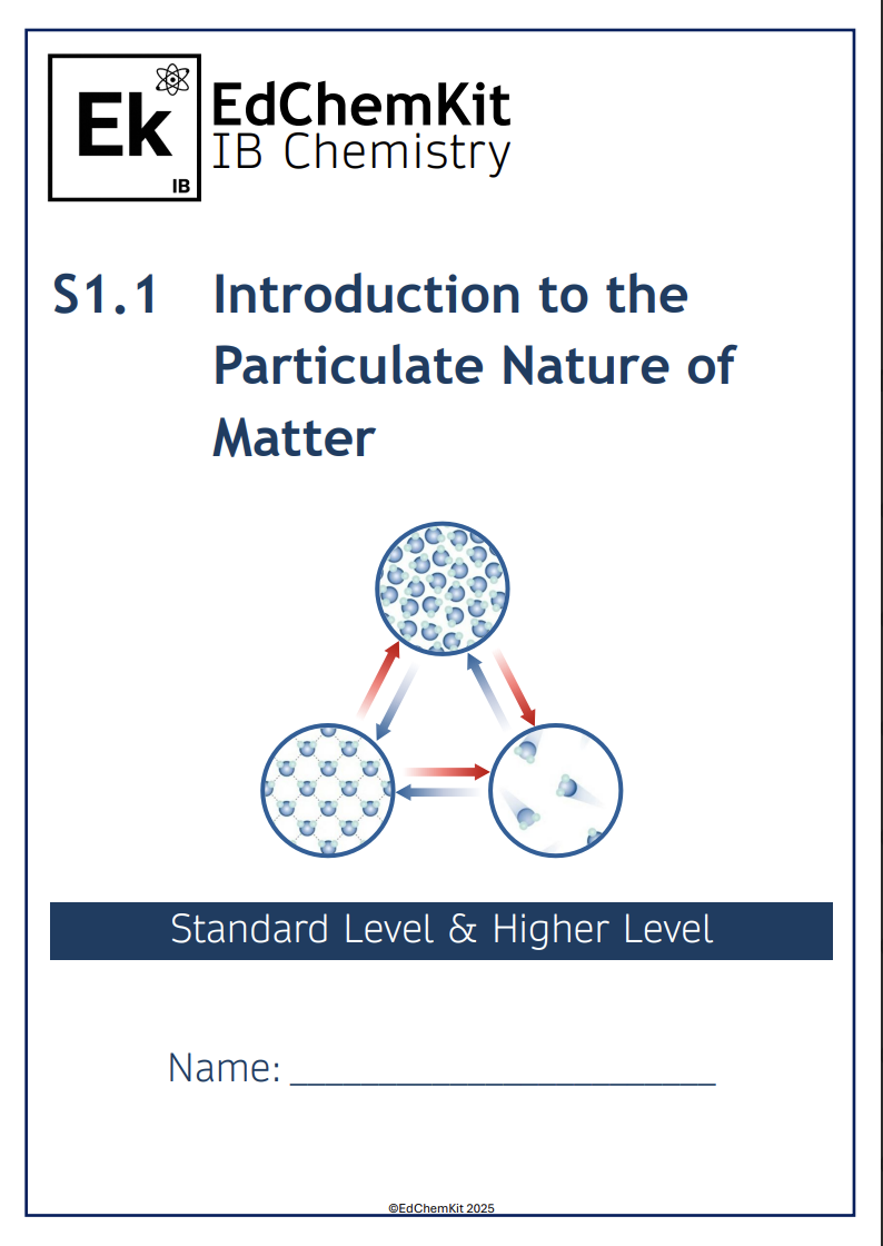 IB Chemistry - S1.1 Introduction to the particulate nature of matter ...