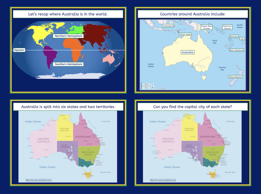 Identifying the cities and states of Australia - KS1/KS2 | Teaching ...