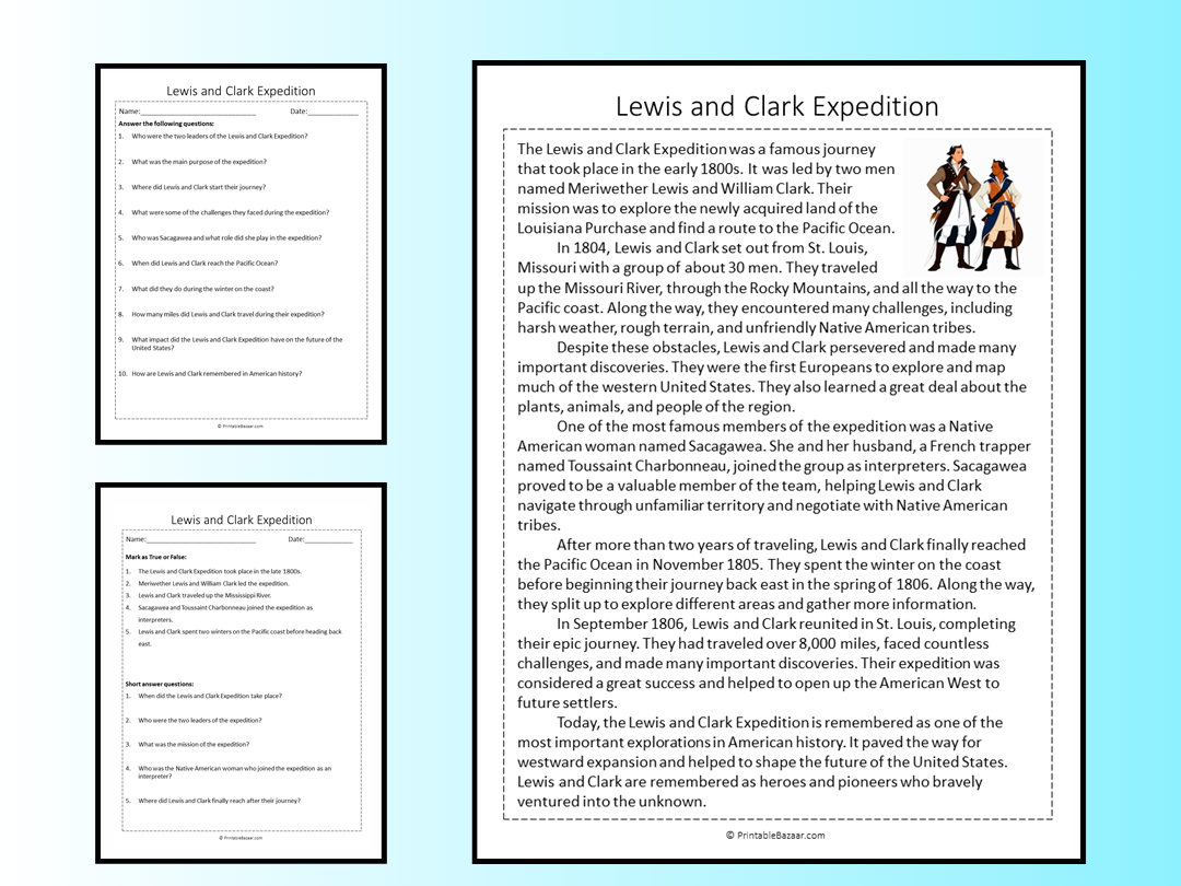 Lewis And Clark Expedition Worksheet Answers Lewis And Clark