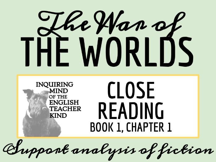 The War of the Worlds Close Reading Analysis Worksheets Bundle ...