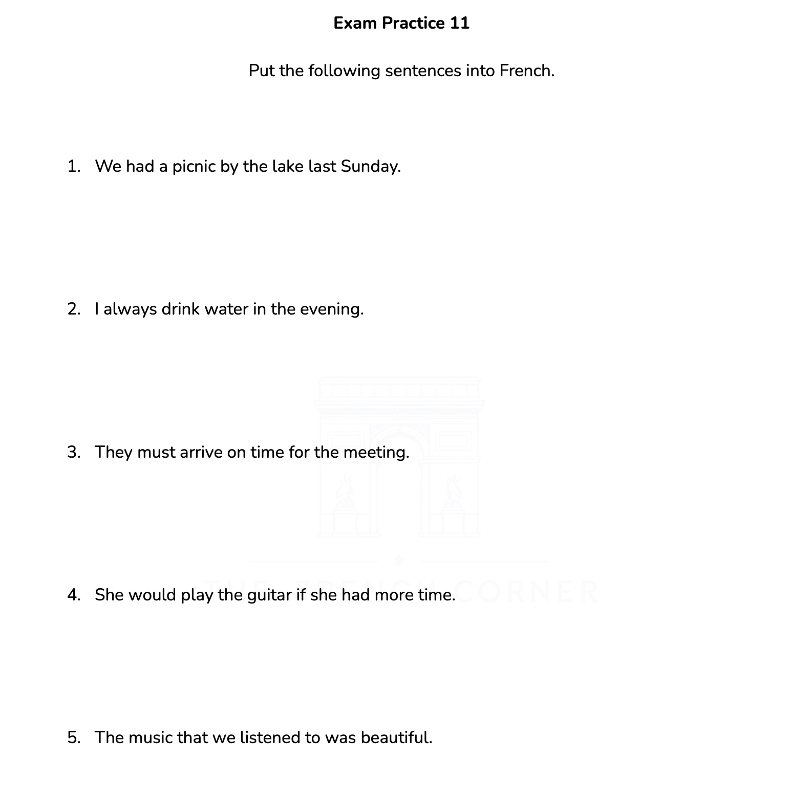 2026 AQA GCSE French Writing Higher Translation into French (New Spec ...