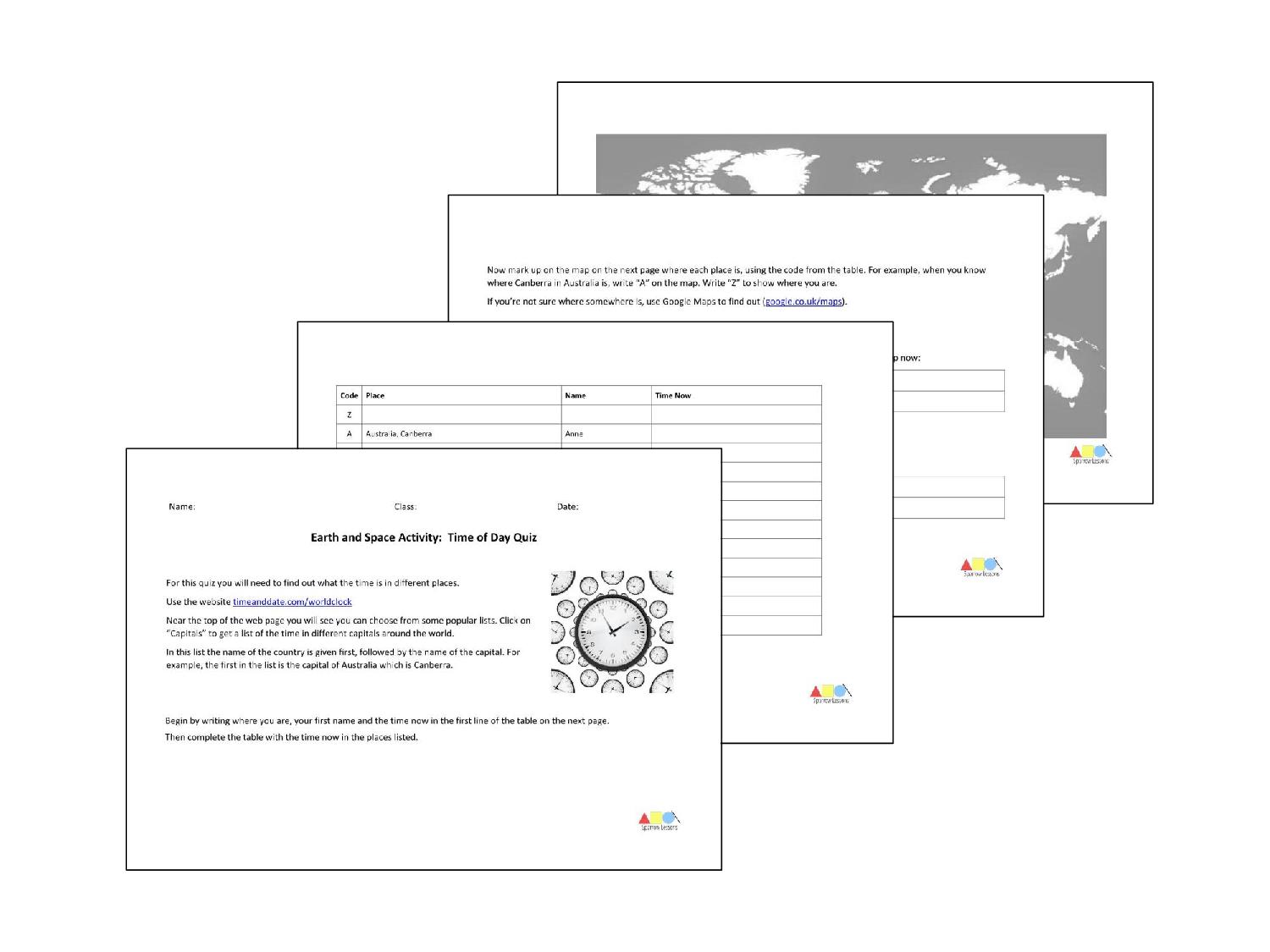 Nova Earth From Space Worksheet