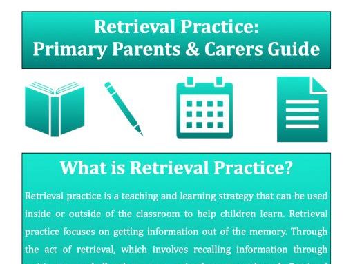 Retrieval Practice: Primary and Carers Guide | Teaching Resources