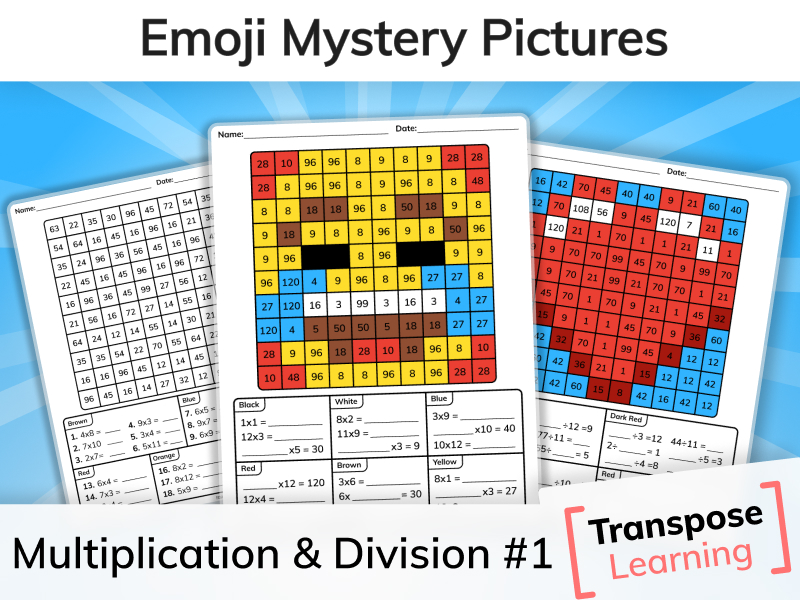 Emoji Multiplication Division Mystery Pictures Pt 1 Teaching Emoji Multiplication Division Mystery Pictures Pt 1 Teaching