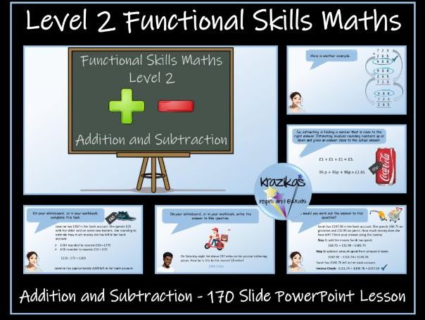 Functional Skills Maths - Level 2 - Addition and Subtraction PowerPoint ...