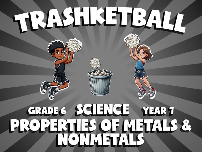 Properties of Metals & Nonmetals TRASHKETBALL Science Game | No-Prep ...
