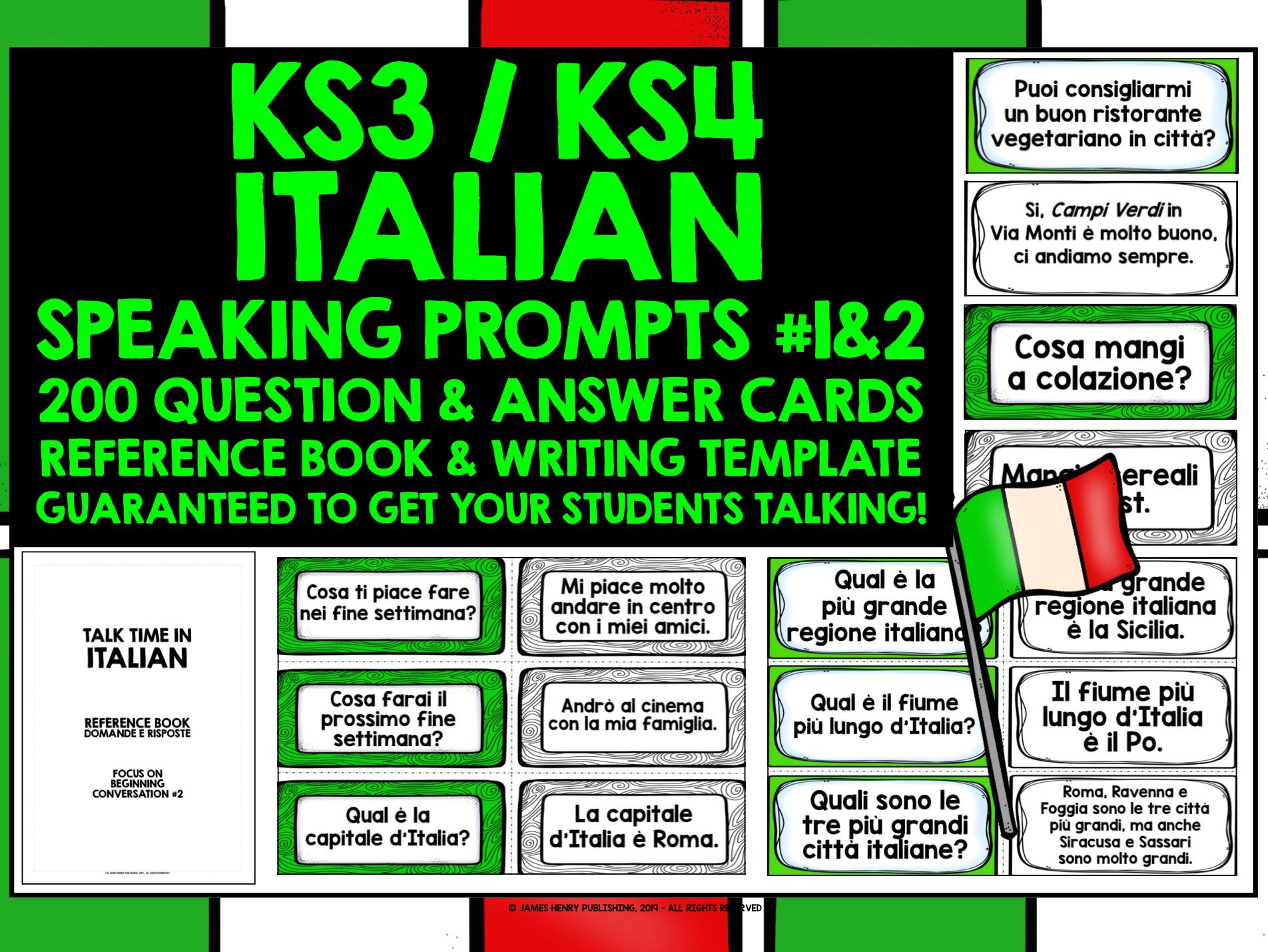 Elementary school Italian resources: prepositions and conjunctions