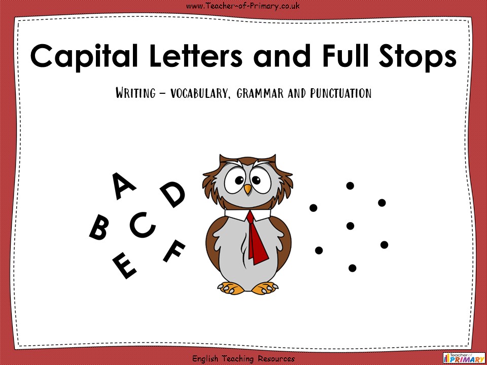 Capital Letters And Full Stops KS1 Teaching Resources