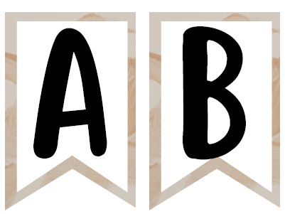 Neutral Classroom Display Bunting | Alphabet, Numbers & Core Subjects ...