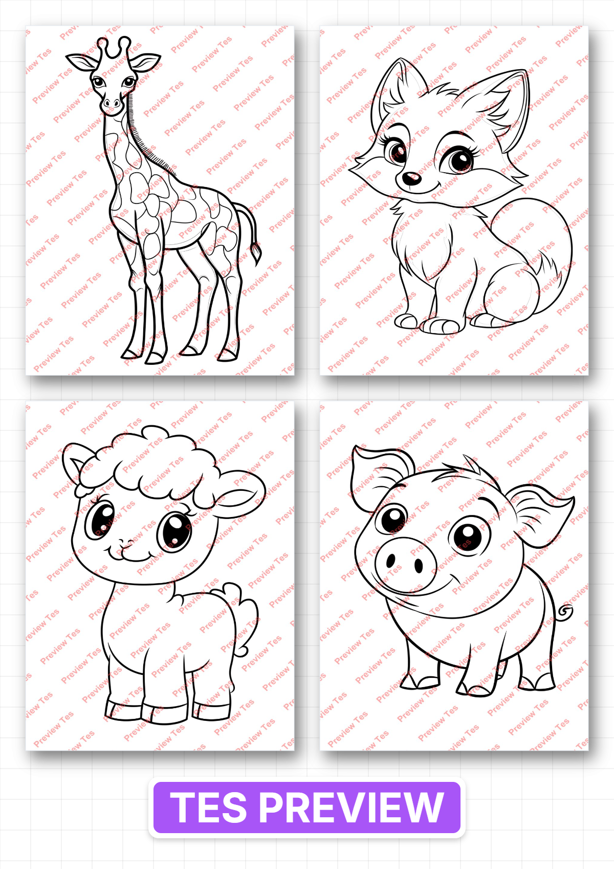 100 Animals Colouring Pages Bundle | Cute Wildlife Art Activities ...