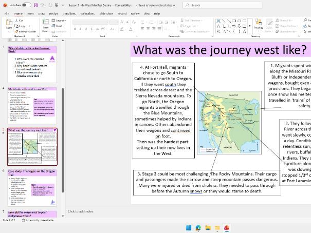 OCR B GCSE making of America lesson 8-moving west 1850s | Teaching ...