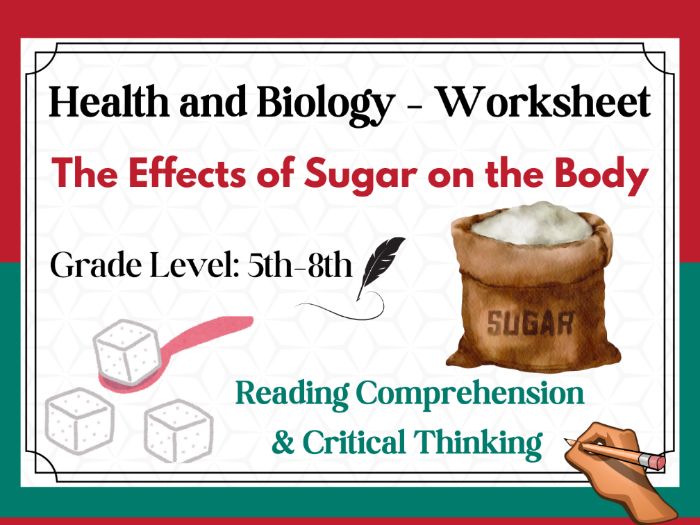 The Effects of Sugar on the Body: Reading Comprehension Passages ...