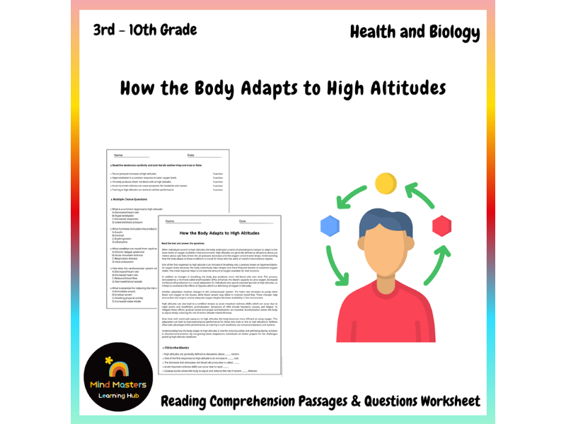 How the Body Adapts to High Altitudes Reading Comprehension Passages ...
