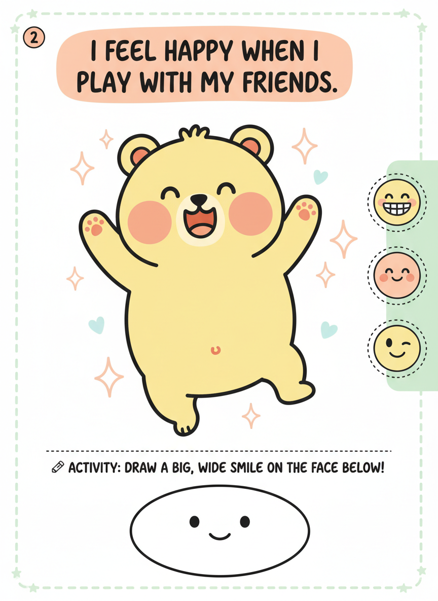 Emotions & Feelings Activity Book for Kids | 20-Page SEL Resource ...
