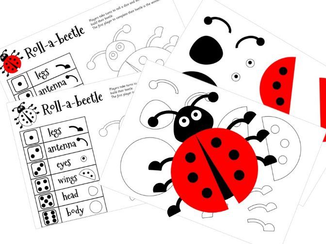 Roll-a-Beetle / Beetle Drive / Ladybird Dice Game | Teaching Resources