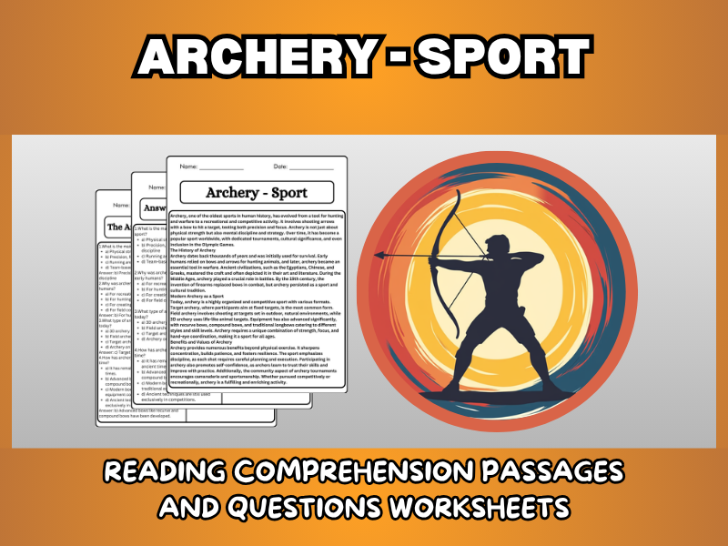 Sports Reading Comprehension Passages and Questions Worksheets Bundle ...