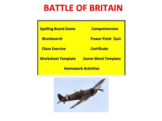 BATTLE OF BRITAIN | Teaching Resources