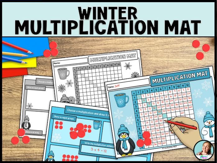 Multiplication & Strategies Mat | Winter | Teaching Resources