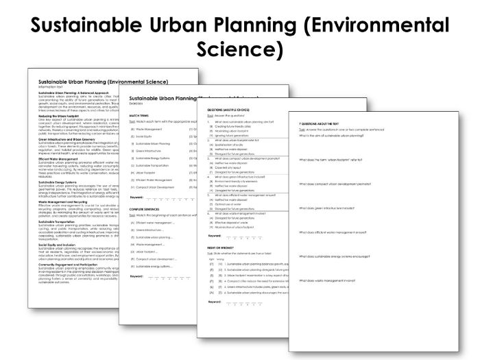 Sustainable Urban Planning (Environmental Science) | Teaching Resources