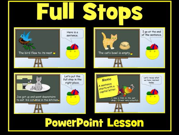 Full Stops PowerPoint Lesson by Krazikas | Teaching Resources
