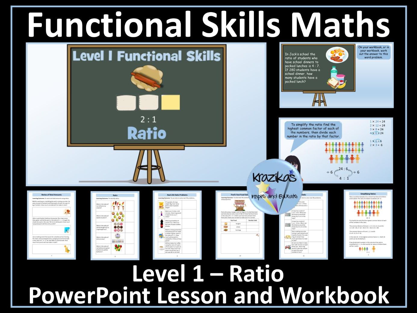Ratio Level 1 Maths Functional Skills Teaching Resources