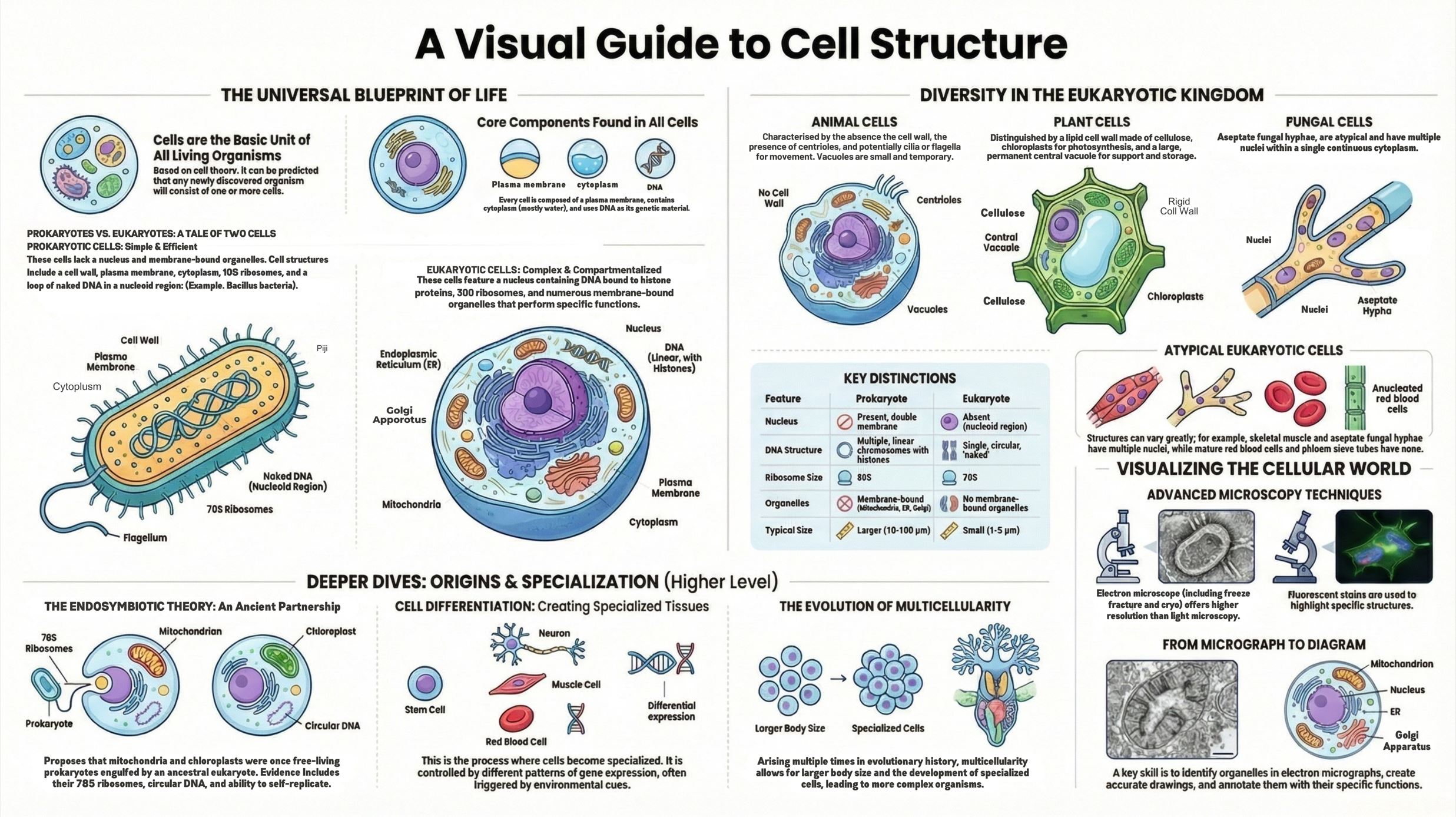IB DP Biology Digital Infographic Poster: A2.2 Cell Structure (2026 ...