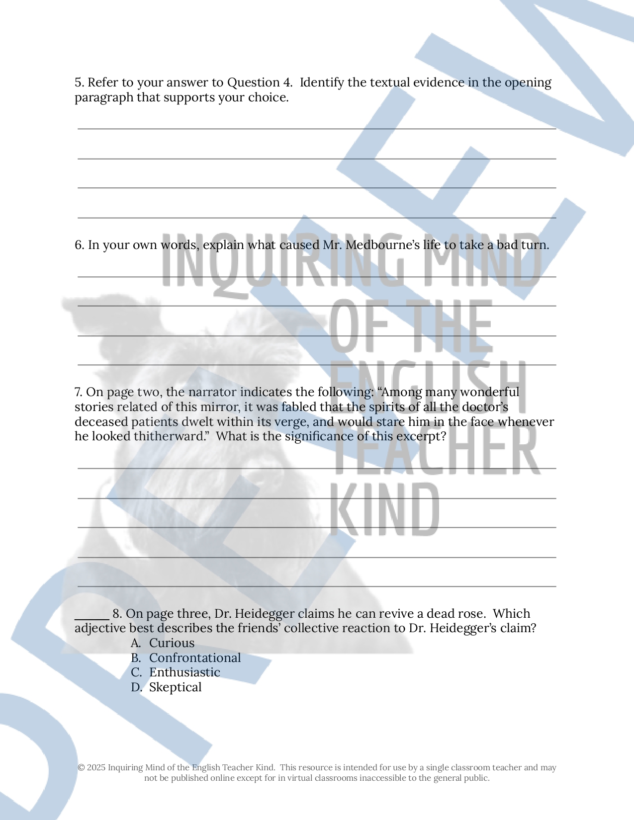 "Dr. Heidegger's Experiment" by Nathaniel Hawthorne Close Reading ...