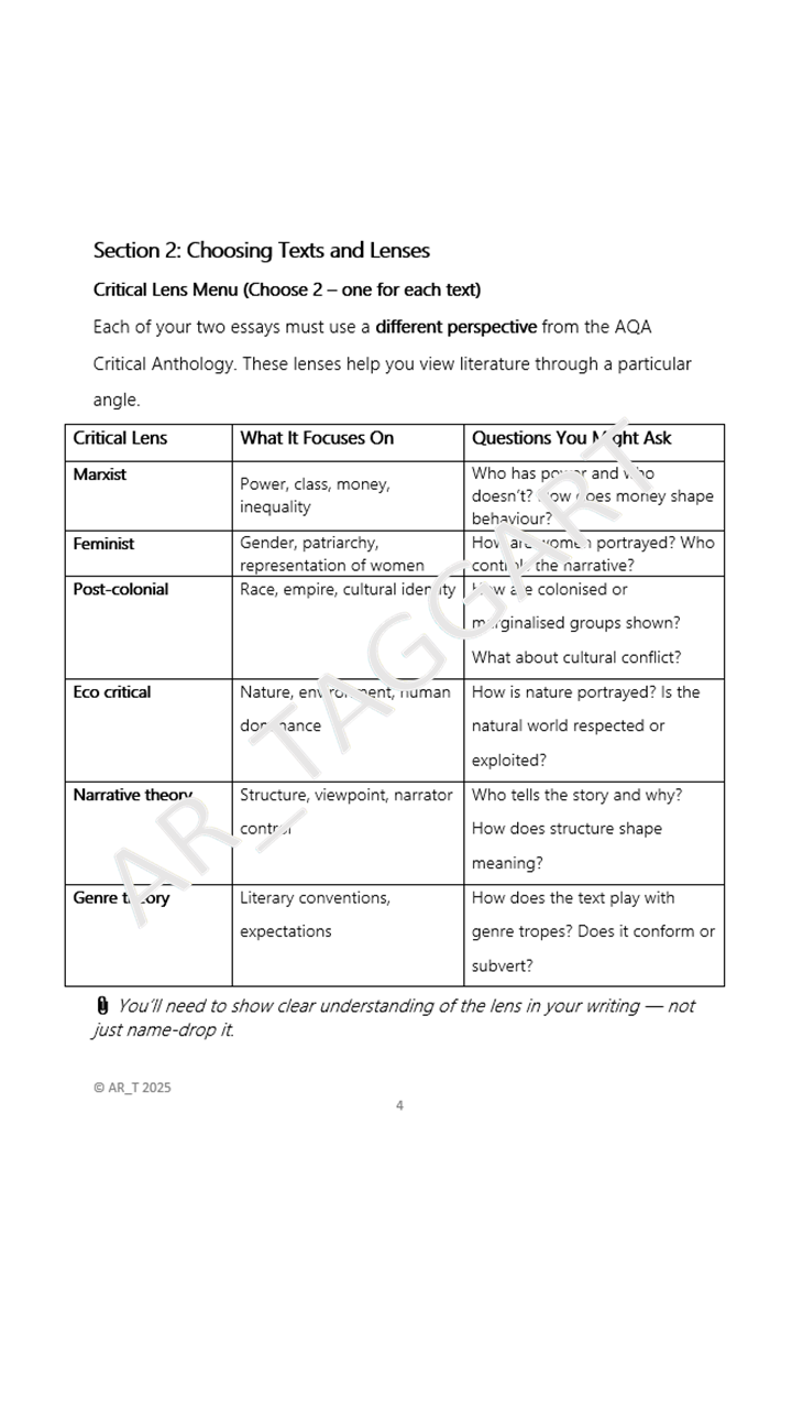 AQA A Level NEA | Coursework Support Workbook | AO Grids + Planning ...