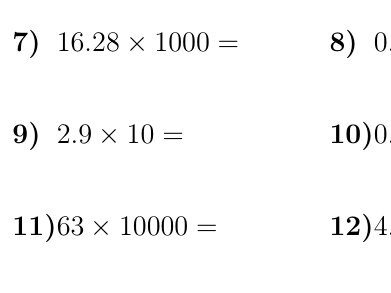 Multiplying by 10, 100, 1000 and 10000 Bundle | Teaching Resources