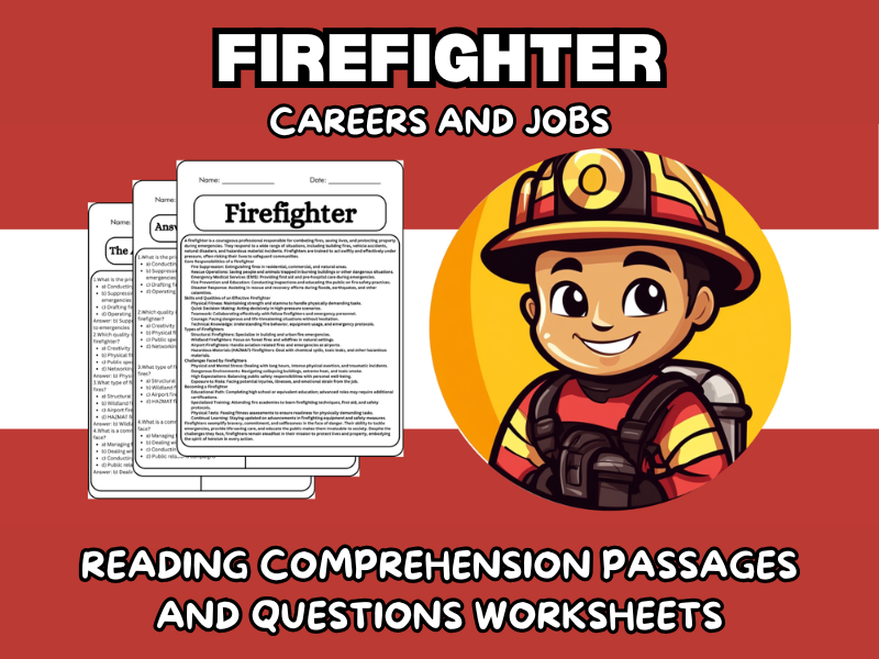 Firefighter - Careers and Jobs Reading Comprehension Passages ...