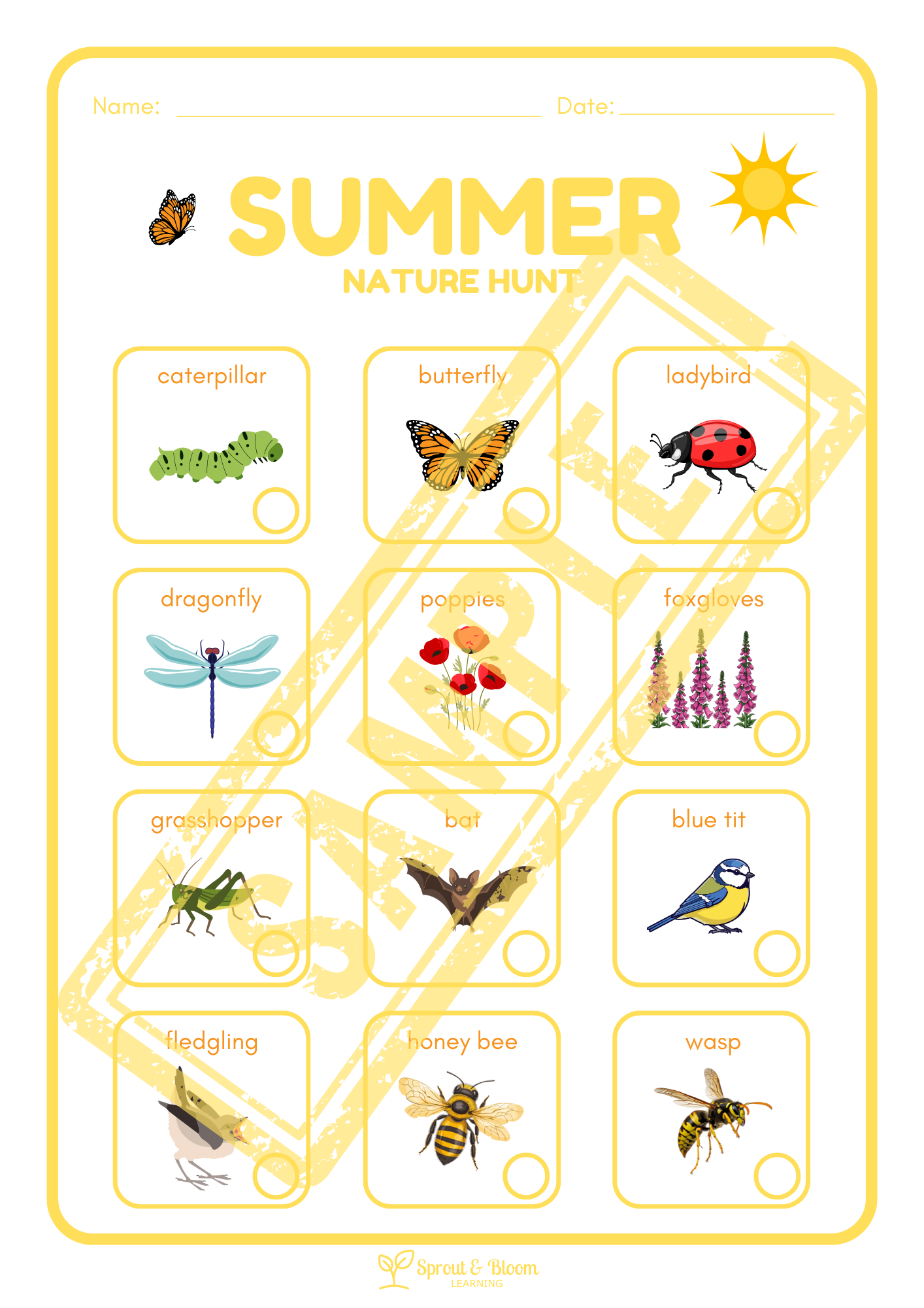 Summer Nature Hunt | Outdoor Learning Activity |KS1 & EYFS Seasonal ...