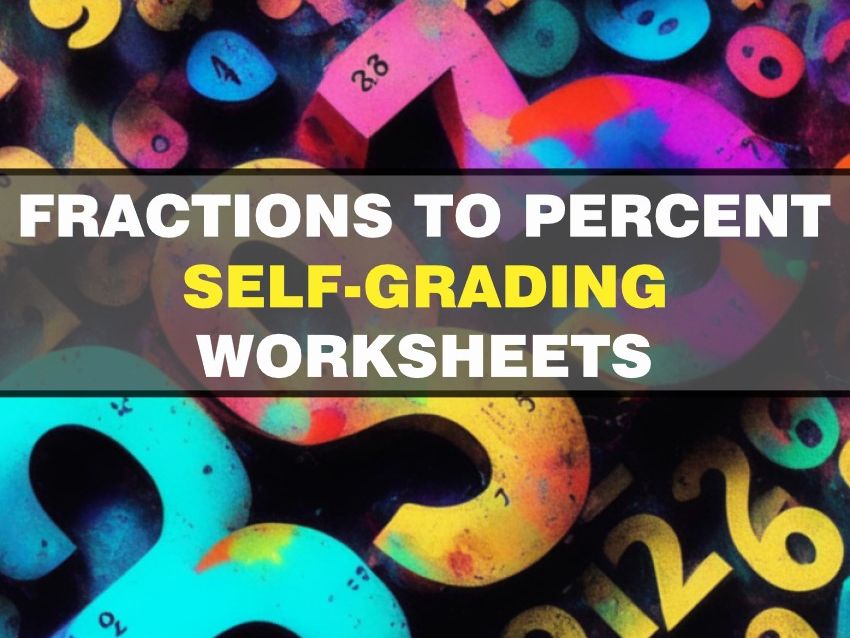 FRACTIONS TO PERCENT SELF-GRADING QUIZ | Teaching Resources