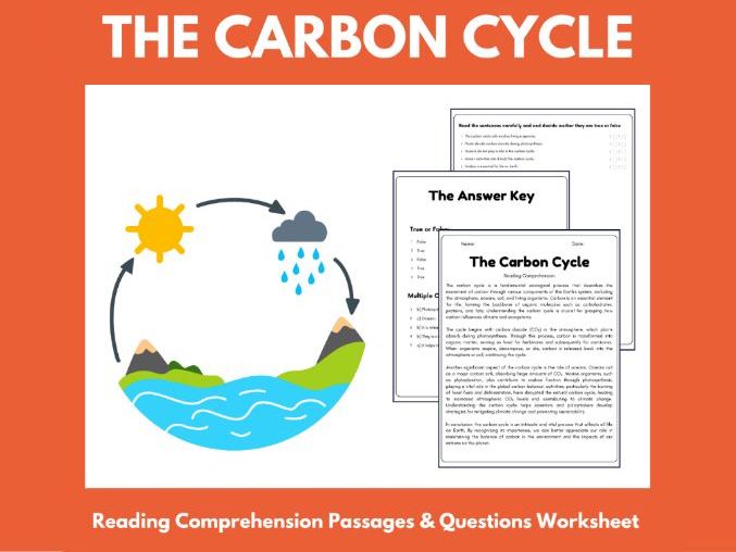 The Carbon Cycle: Reading Comprehension Passages & Questions Worksheets ...