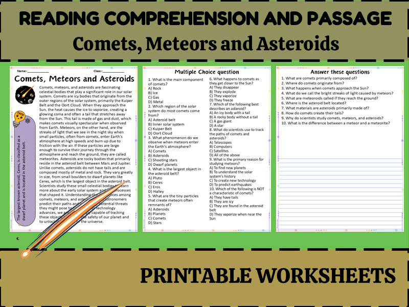 Exploring the Cosmos: Comets, Meteors & Asteroids - Engage with ...