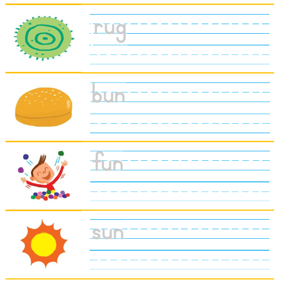 Phonics Word Families Worksheets | Three-Line Handwriting & Spelling ...