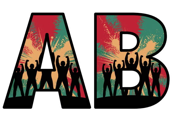 BHM Black History Month Cheering Flag Poster Lettering Set Display ...