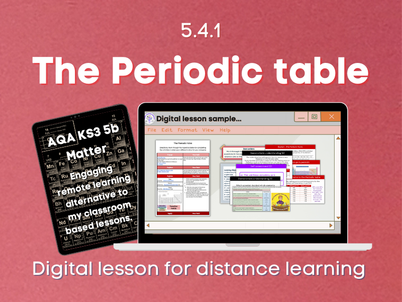 The Periodic table Distance learning | Teaching Resources