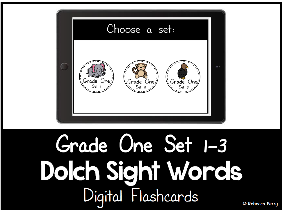 Dolch Sight Words - Digital Flashcards - Grade One Set 1-3 | Teaching ...