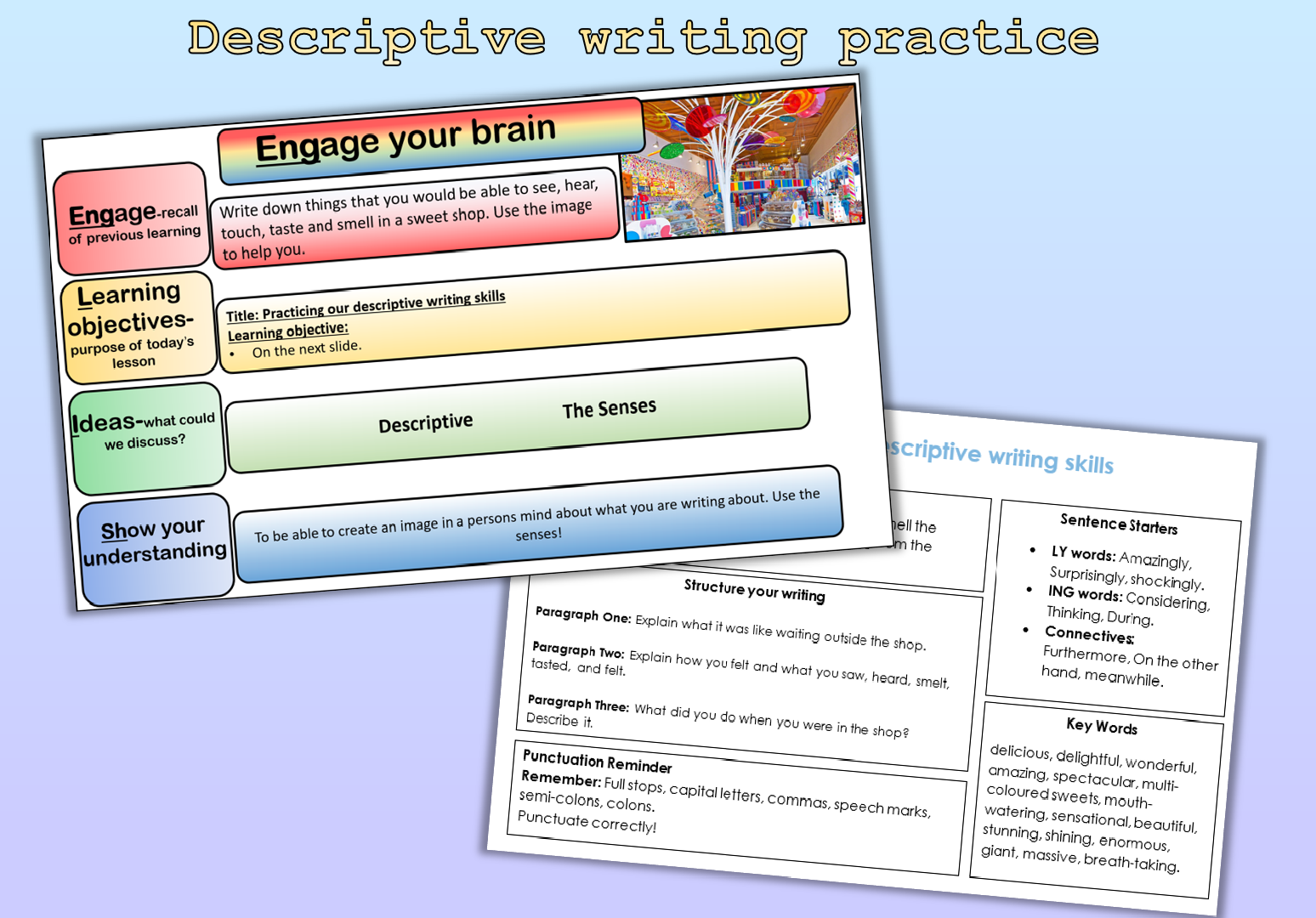 Descriptive Writing Practice Lesson Teaching Resources